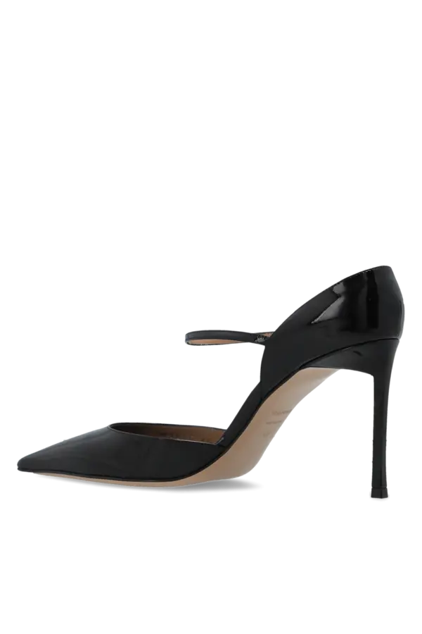 TOM FORD Patent Leather Stiletto Pumps With Buckled Strap - Black