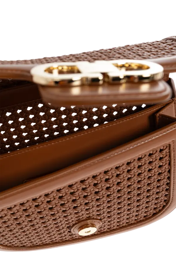FERRAGAMO Woven Leather Shoulder Bag