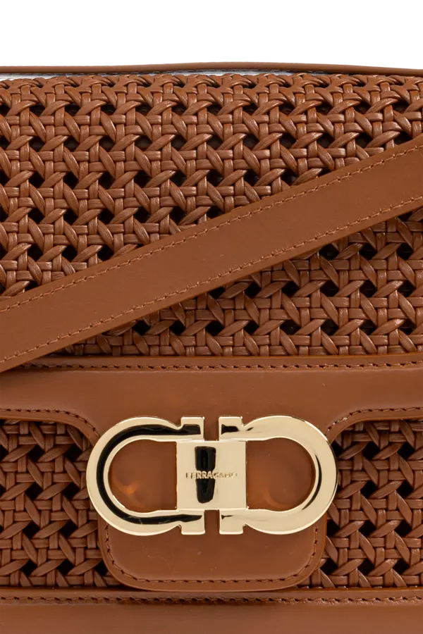 FERRAGAMO Woven Leather Shoulder Bag