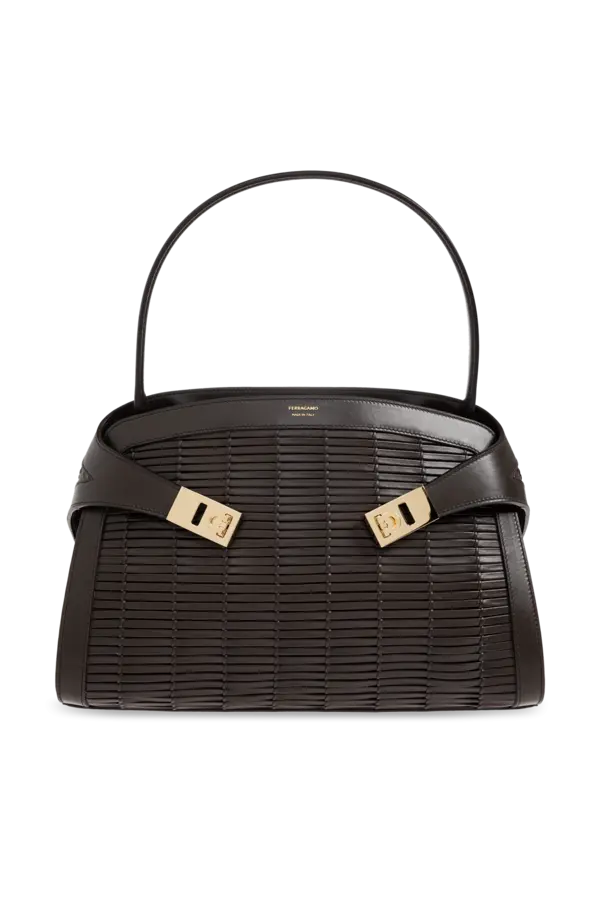 FERRAGAMO Hug" Leather Handheld Bag