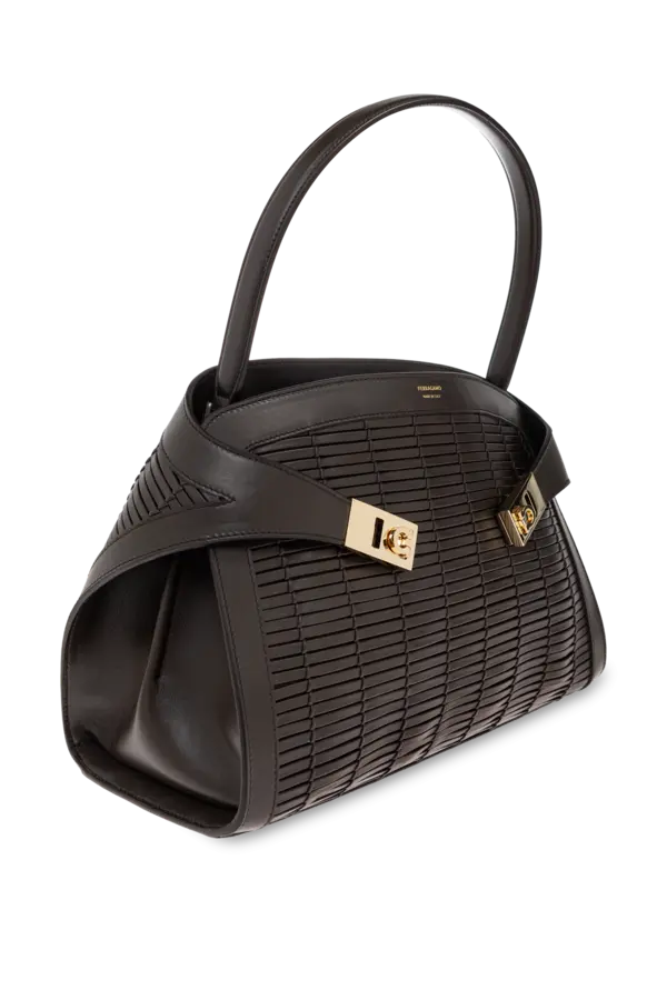 FERRAGAMO Hug" Leather Handheld Bag