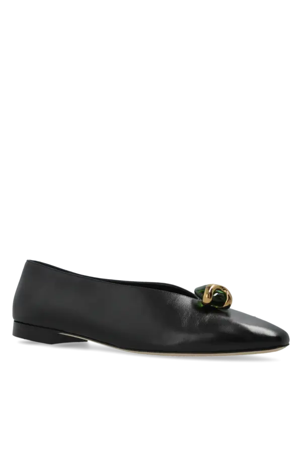 JIMMY CHOO Margot Ballet Flats With Embellishment - Black