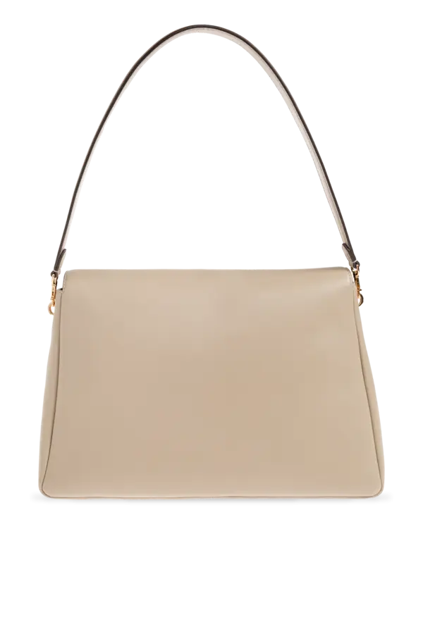 Tory Burch Charlie Large Shoulder Bag - Beige