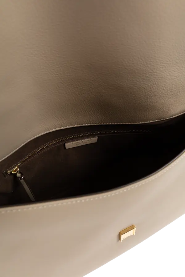 Tory Burch Charlie Large Shoulder Bag - Beige