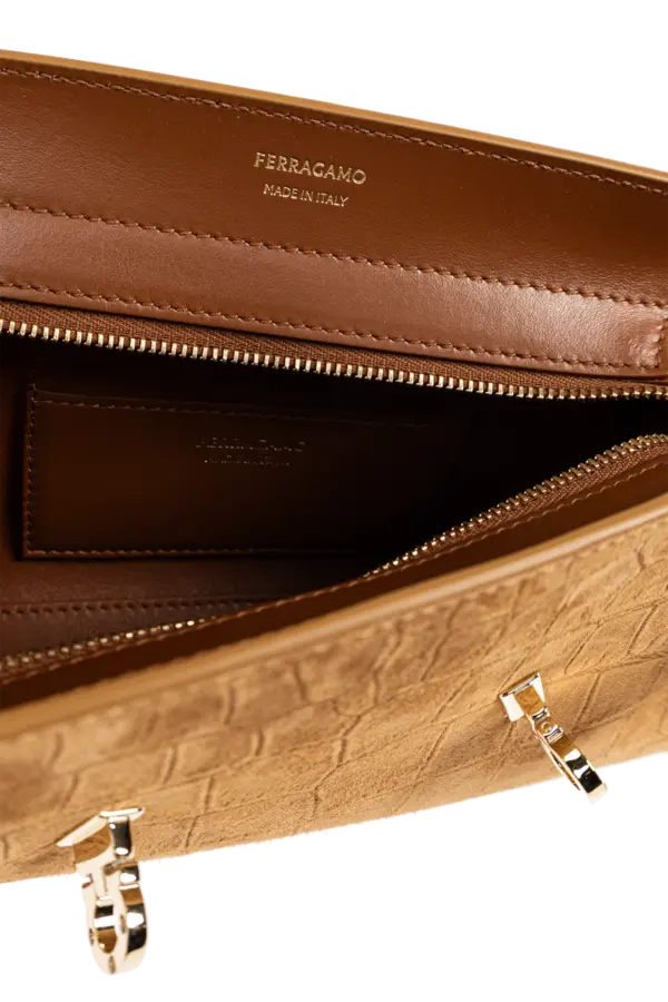 FERRAGAMO Hug" Suede Bag