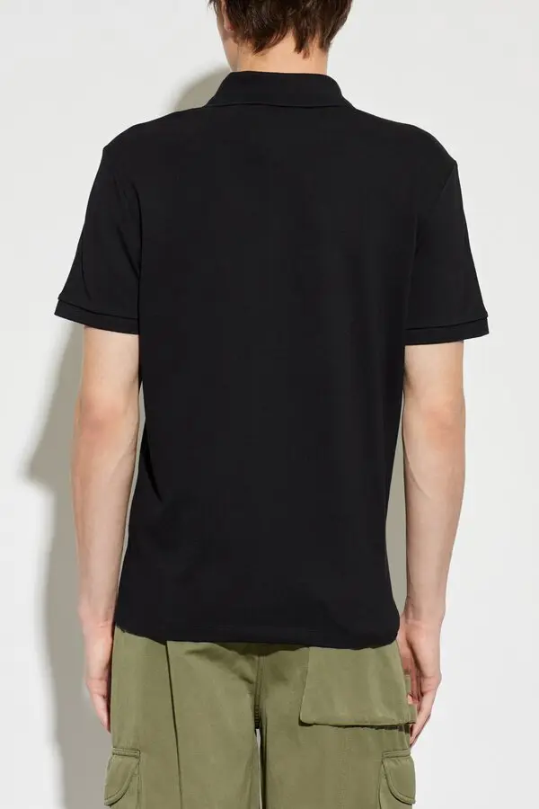 Balmain Cotton Polo Shirt With Embroidered Logo