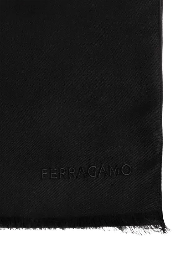FERRAGAMO Cashmere Scarf With Embroidered Logo
