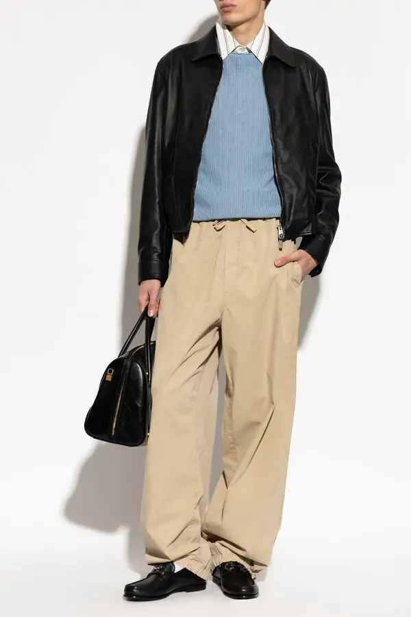 FERRAGAMO Loose-fit Cotton Trousers