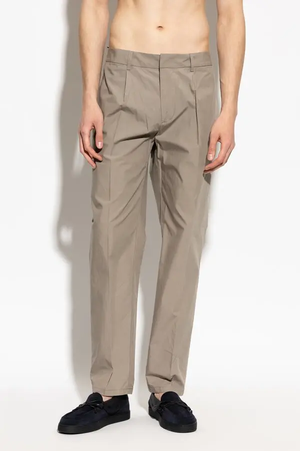 Emporio Armani Cotton Trousers With Tapered Legs