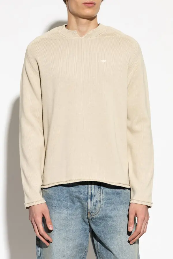 Emporio Armani Sweater With Embroidered Logo