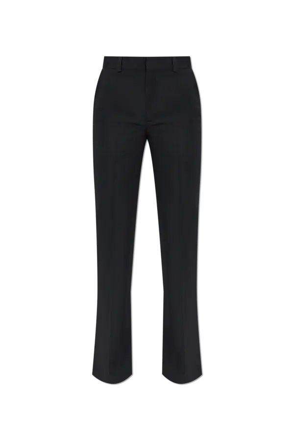 Balmain Wool Pleated Trousers - Black