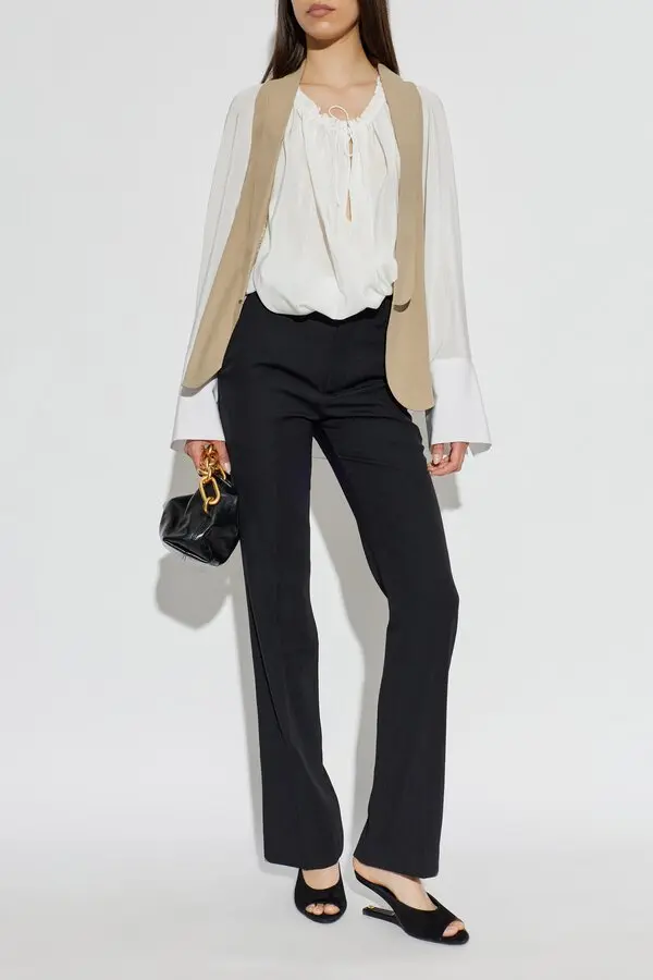 Balmain Wool Pleated Trousers