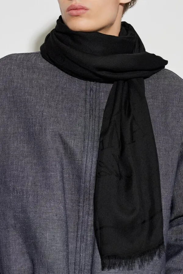 Emporio Armani Scarf With Raw Edges