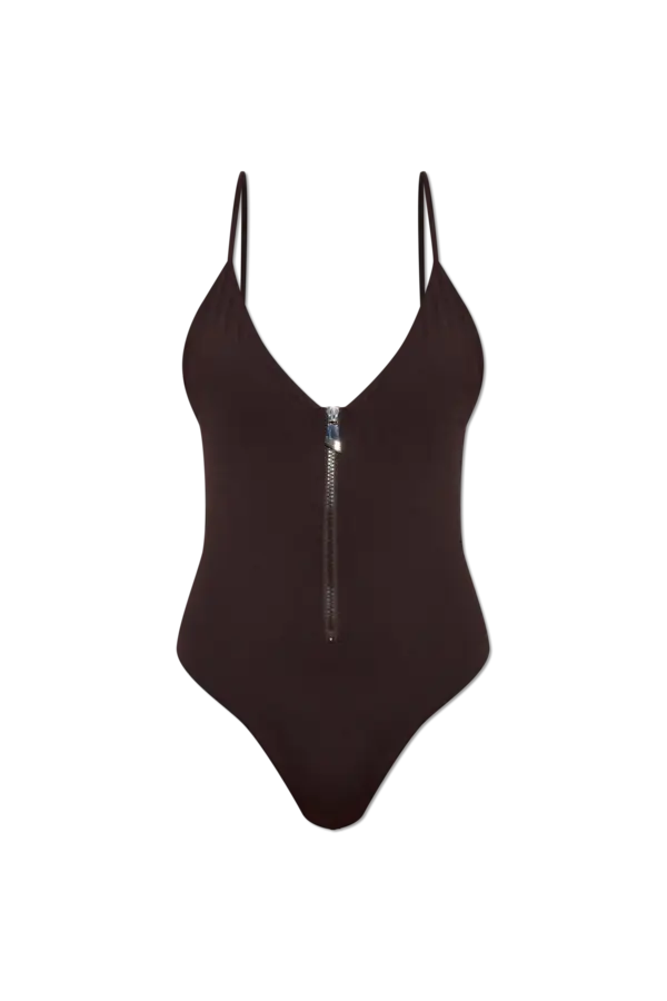 Attico One-piece Swimsuit From The `il Primo Bagno` Collection - Brown