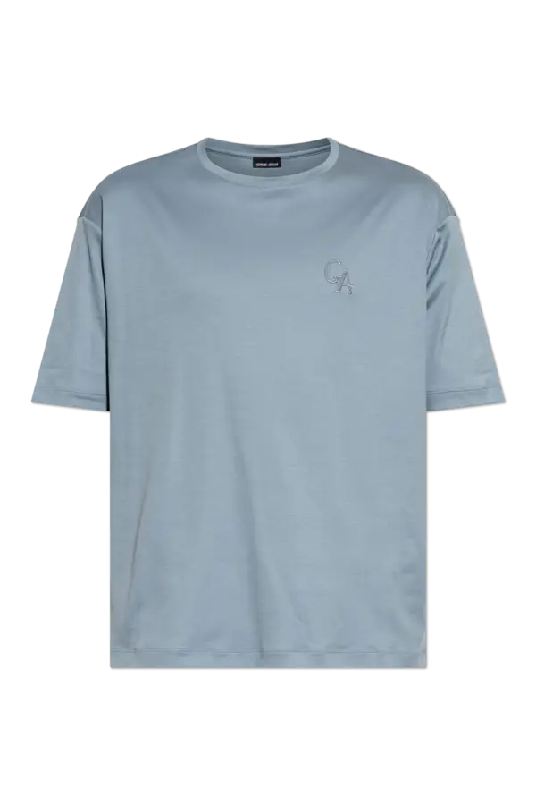 Giorgio Armani T-shirt With Embroidered Logo