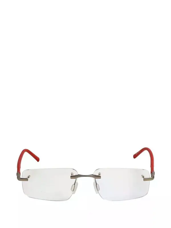 Tag Heuer Rimless Rectangle Eyeglasses - Red