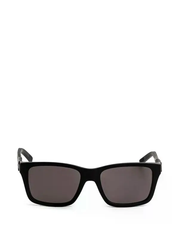 Tag Heuer Rectangle Frame Sunglasses With Logo Detail - Black