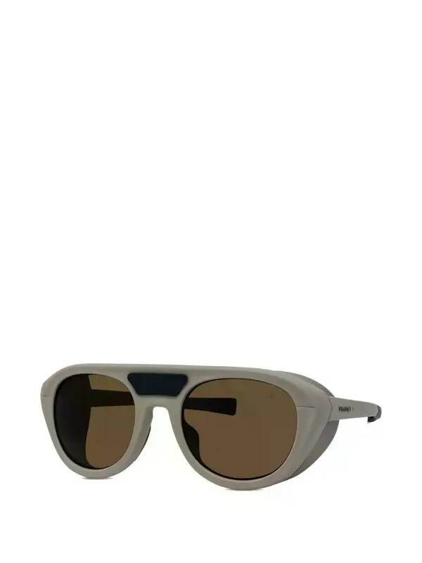 Vuarnet Brow-bar Round Frame Sunglasses