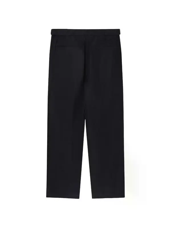 Emporio Armani Habutai Belted Pleated Trousers - Black