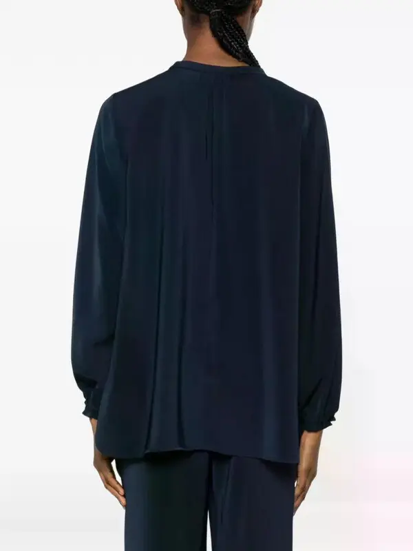 Hemisphere V-neck Ruched Detail Blouse