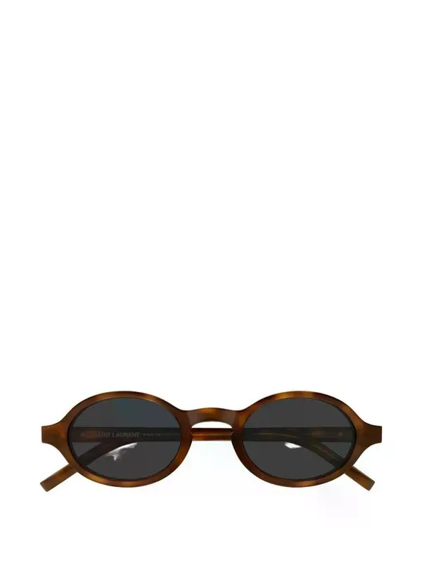Saint Laurent Oval-frame Sunglasses - Brown
