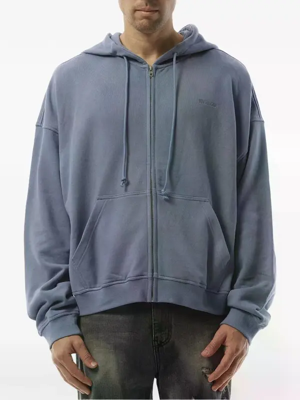 We11Done Graphic Print Zip-up Hoodie