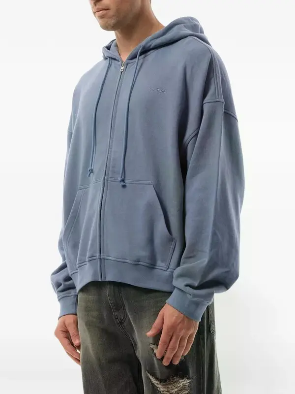 We11Done Graphic Print Zip-up Hoodie