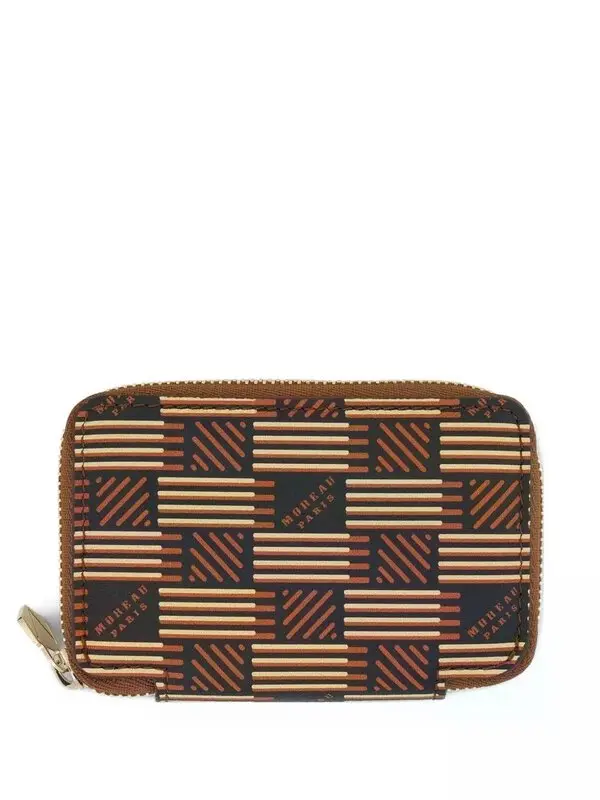 Moreau Monogram-print Zip-around Wallet - Black