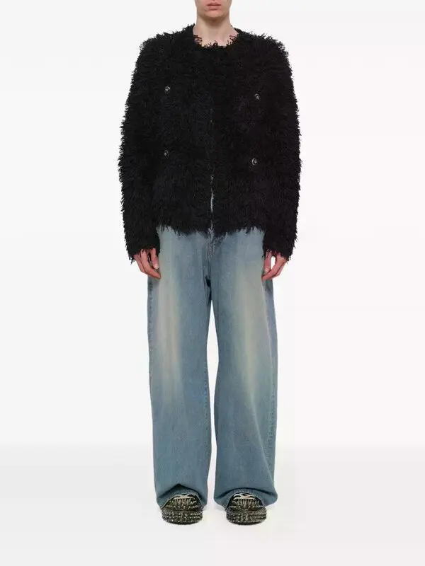 DOUBLET Straw-tweed-knit Cardigan