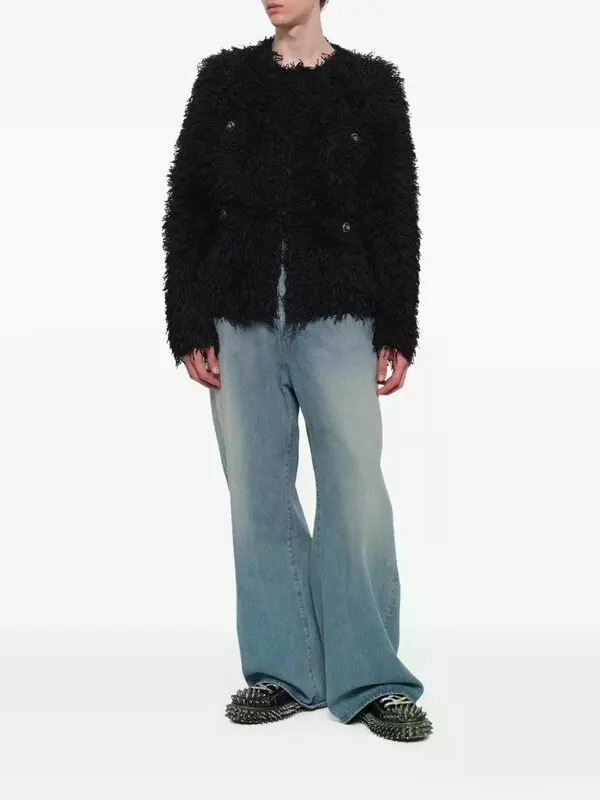 DOUBLET Straw-tweed-knit Cardigan