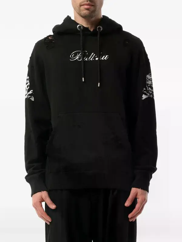 MASTERMIND WORLD Distressed Skull-print Hoodie