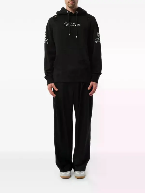MASTERMIND WORLD Distressed Skull-print Hoodie