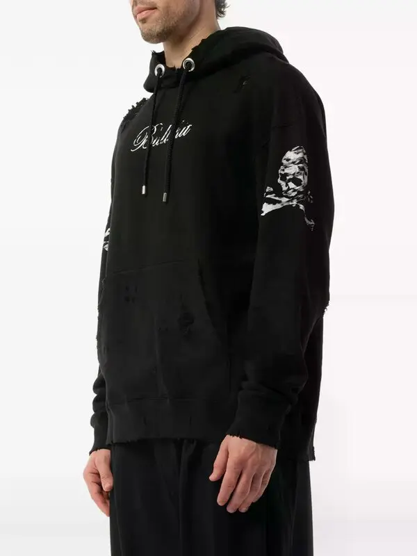 MASTERMIND WORLD Distressed Skull-print Hoodie