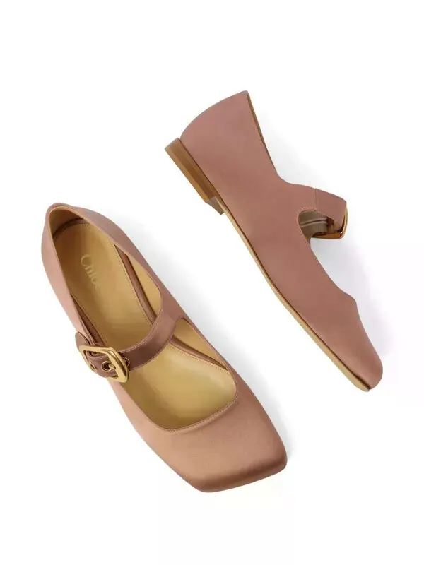 Chloé Polly Buckle-strap Ballet Flats - Pink