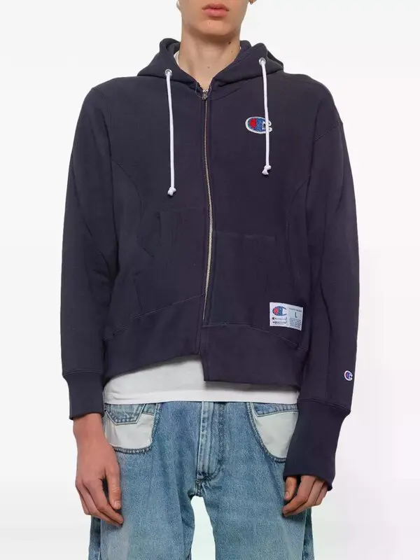 Undercover X Champion Asymmetric Zip-up Hoodie