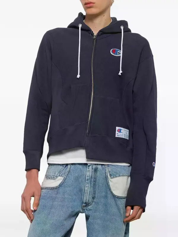 Undercover X Champion Asymmetric Zip-up Hoodie