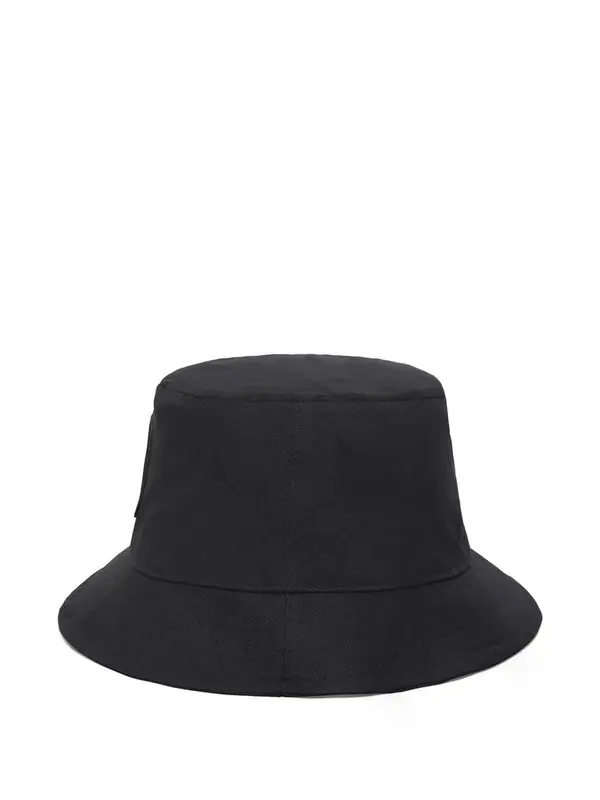 Stone Island Embroidered Logo Bucket Hat - Black