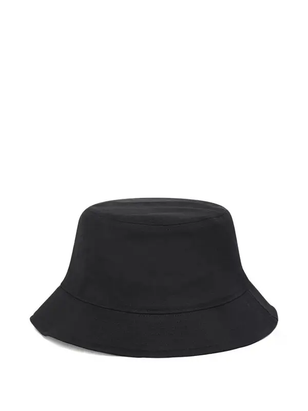 Stone Island Embroidered Logo Bucket Hat - Black