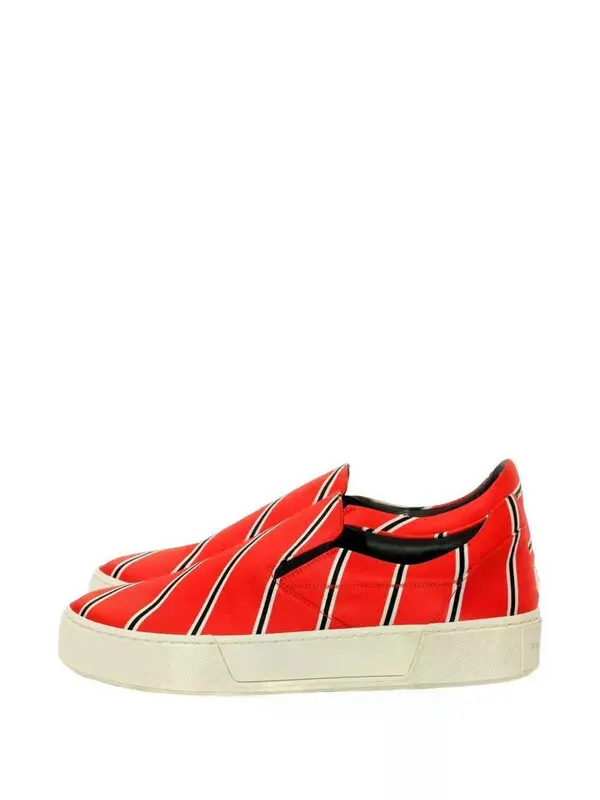 Balenciaga Striped Slip-on Sneakers - Red