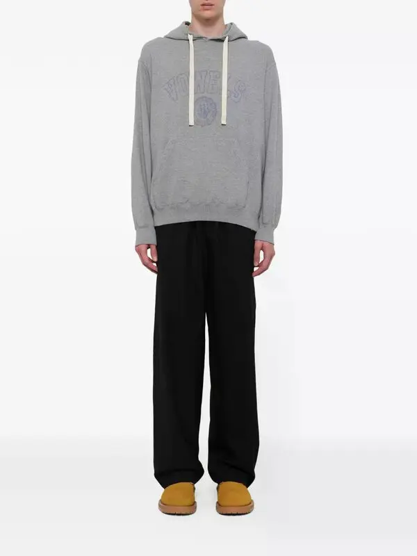 VOWELS Heathered Collegiate Hoodie - Grey