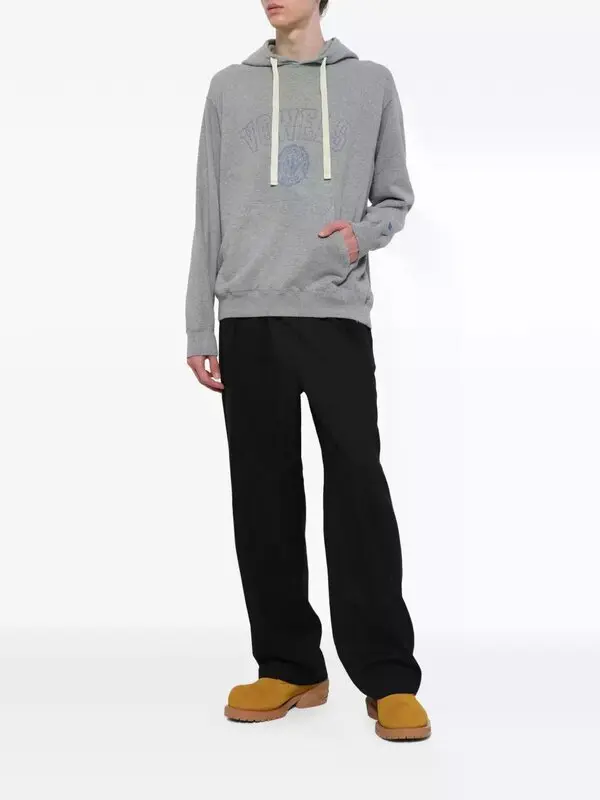 VOWELS Heathered Collegiate Hoodie - Grey
