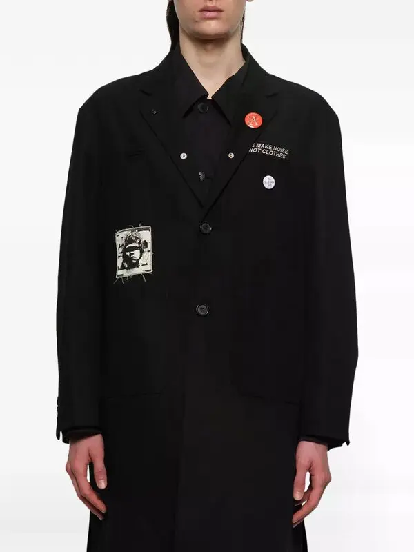Undercover Patch Detail Button-up Coat