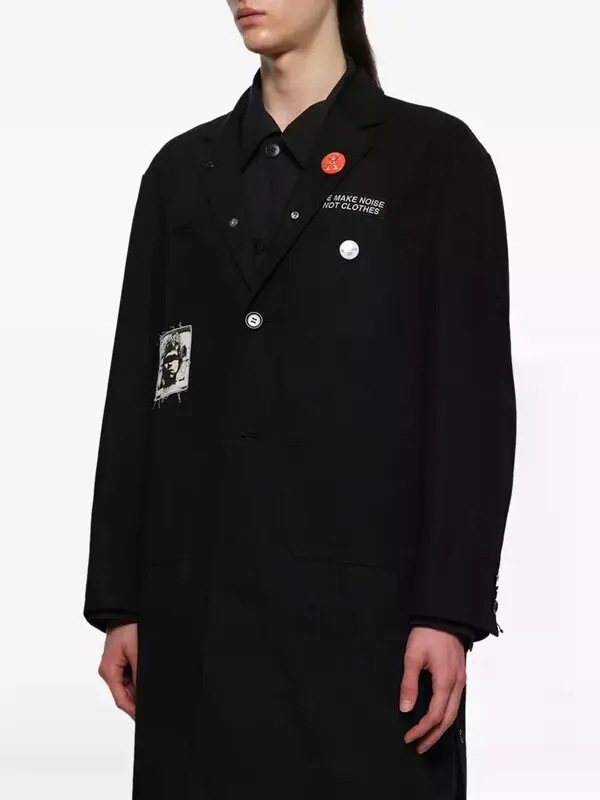 Undercover Patch Detail Button-up Coat