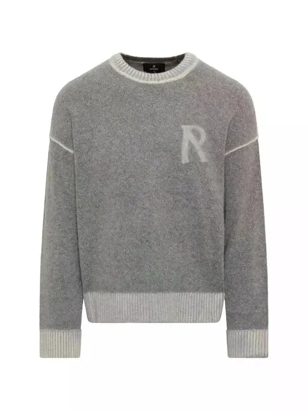 REPRESENT Logo Jacquard Knit Crew Neck Sweater
