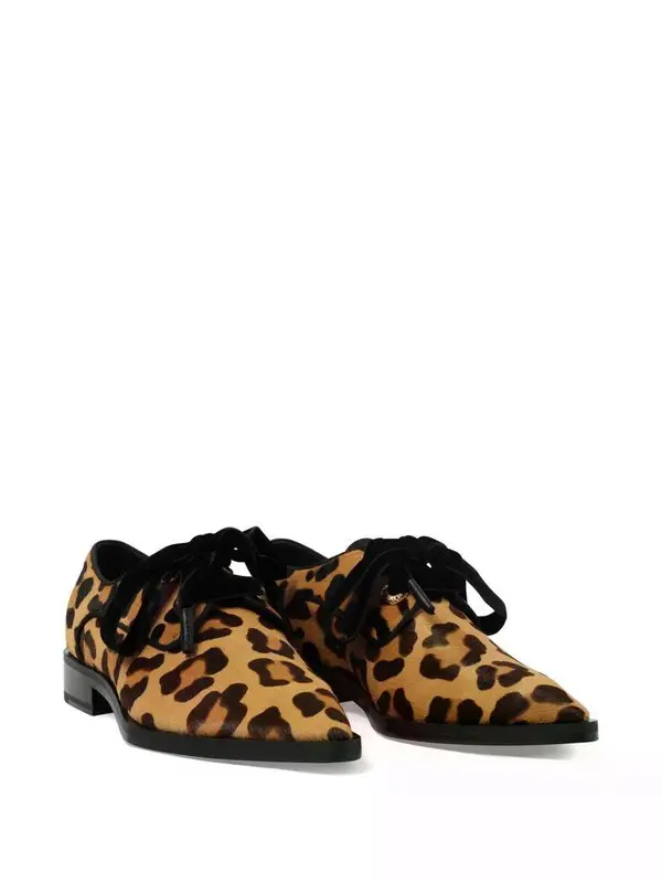 LANVIN Leopard-print Derby Shoes
