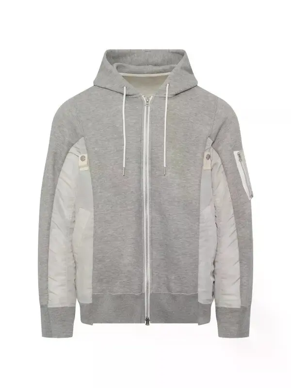 Sacai Hybrid Paneled Hoodie - Grey