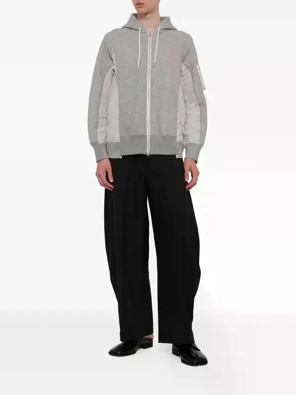 Sacai Hybrid Paneled Hoodie - Grey