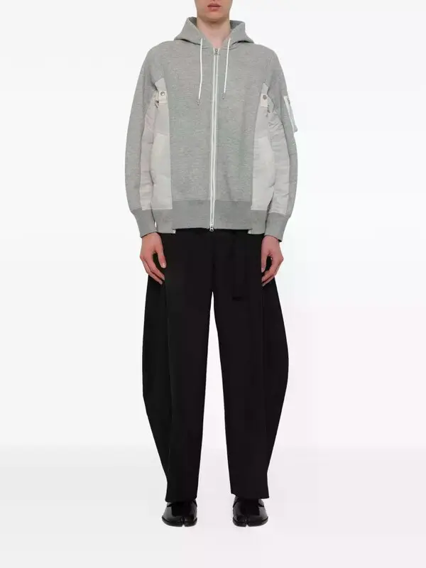 Sacai Hybrid Paneled Hoodie - Grey