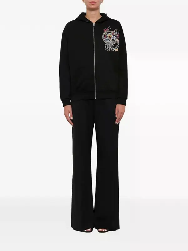 Givenchy Embroidered Zip-up Hoodie