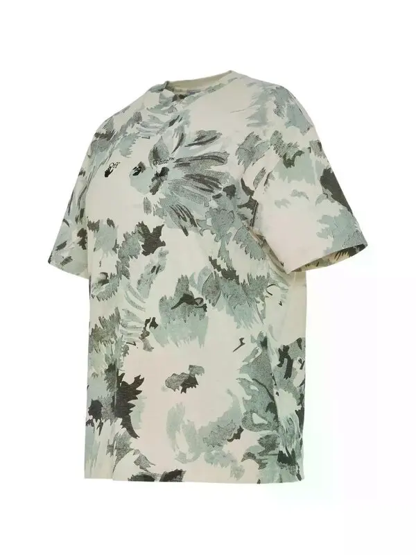 Off-White Floral-print Logo T-shirt